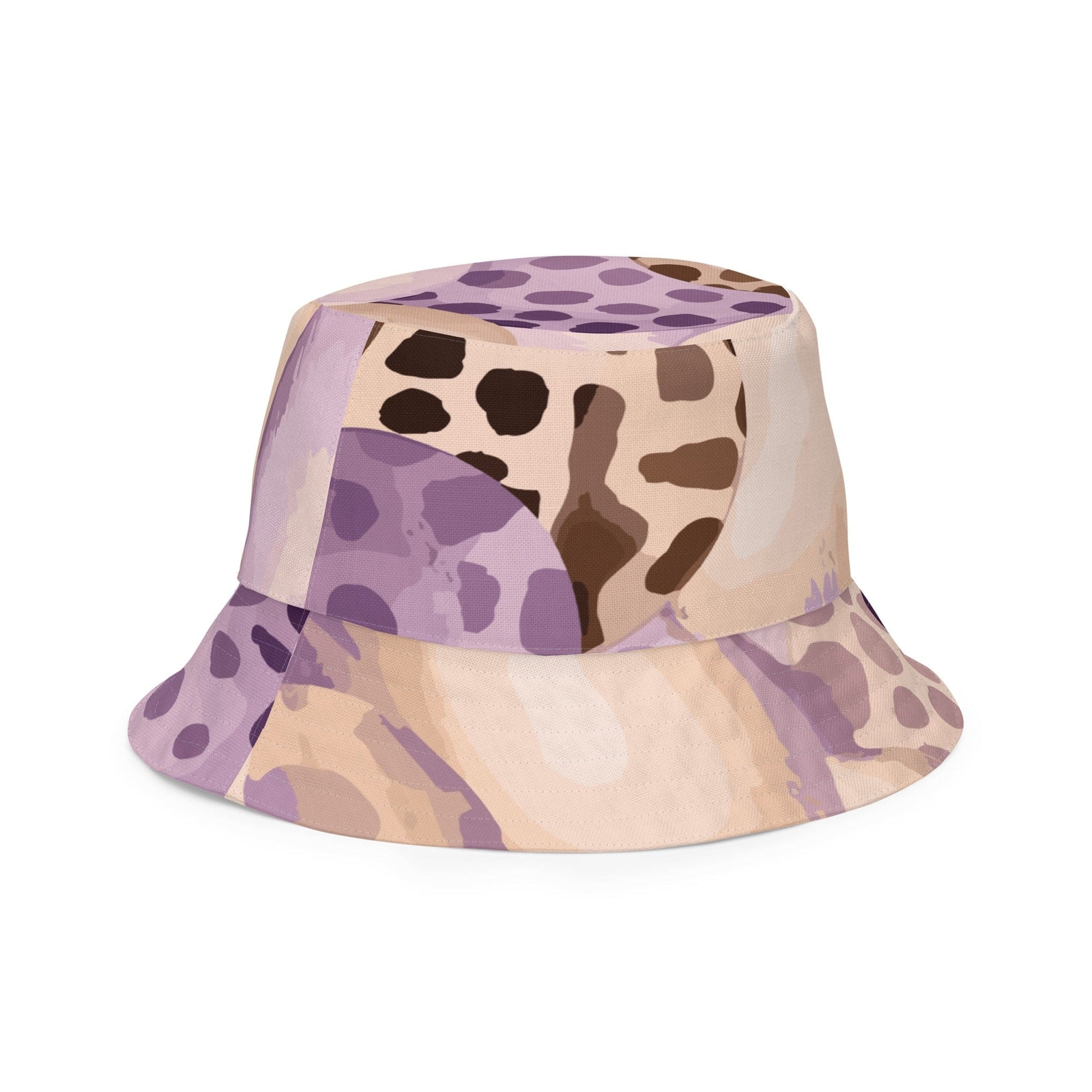 Reversible Bucket Hat Purple Lavender And Brown Spotted Illustration | eBay