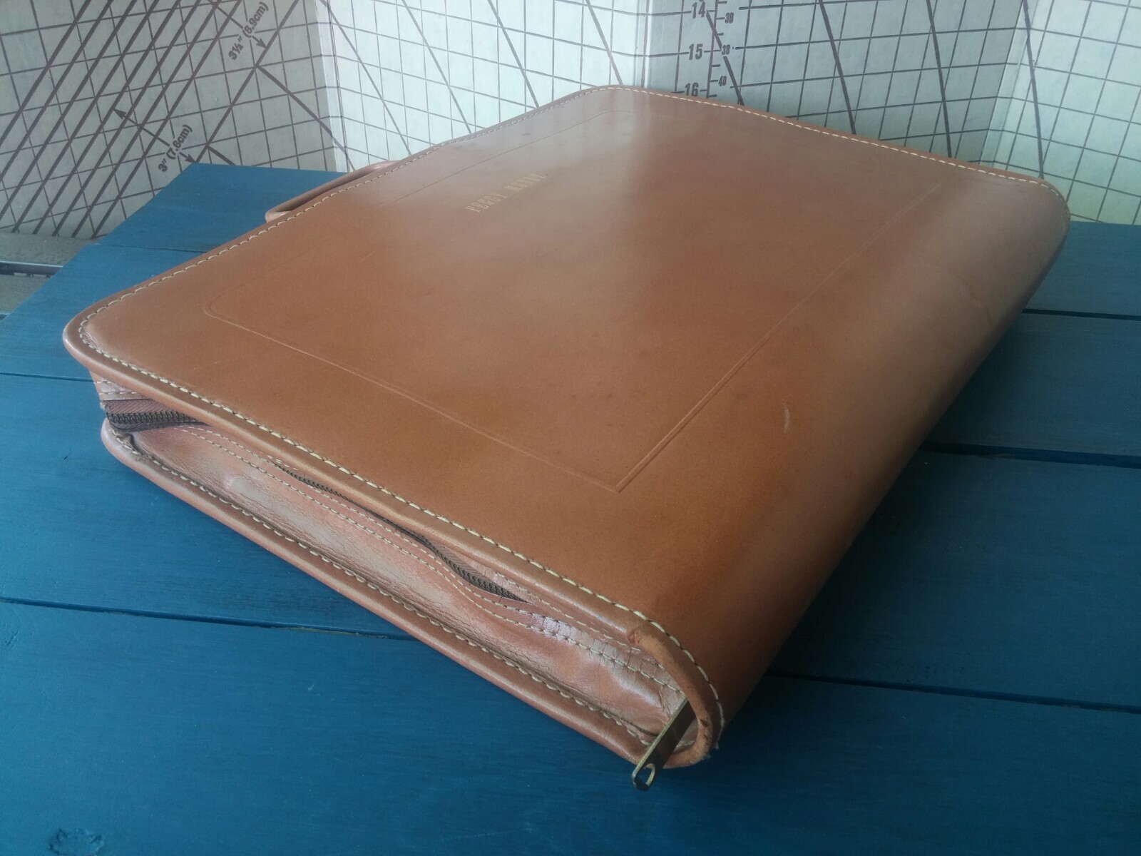 Vintage Leathercraft Top Grain Cowhide Briefcase Zipp… - Gem