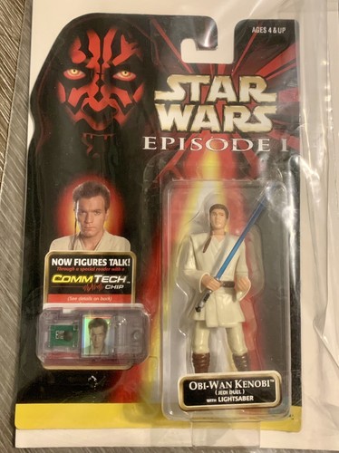 Star Wars Obi-Wan Kenobi Action Figure Episode 1 CommTech Chip 1998 ...