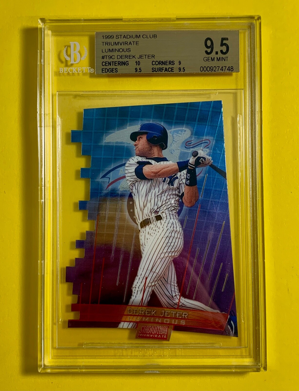 1999 Topps Stadium Club DEREK JETER Triumvirate Luminous #T9C BGS 9.5 ...