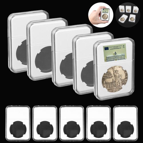 10PCS Coin Slab Holders For Grade NGC PCGS Display Storage Box ...