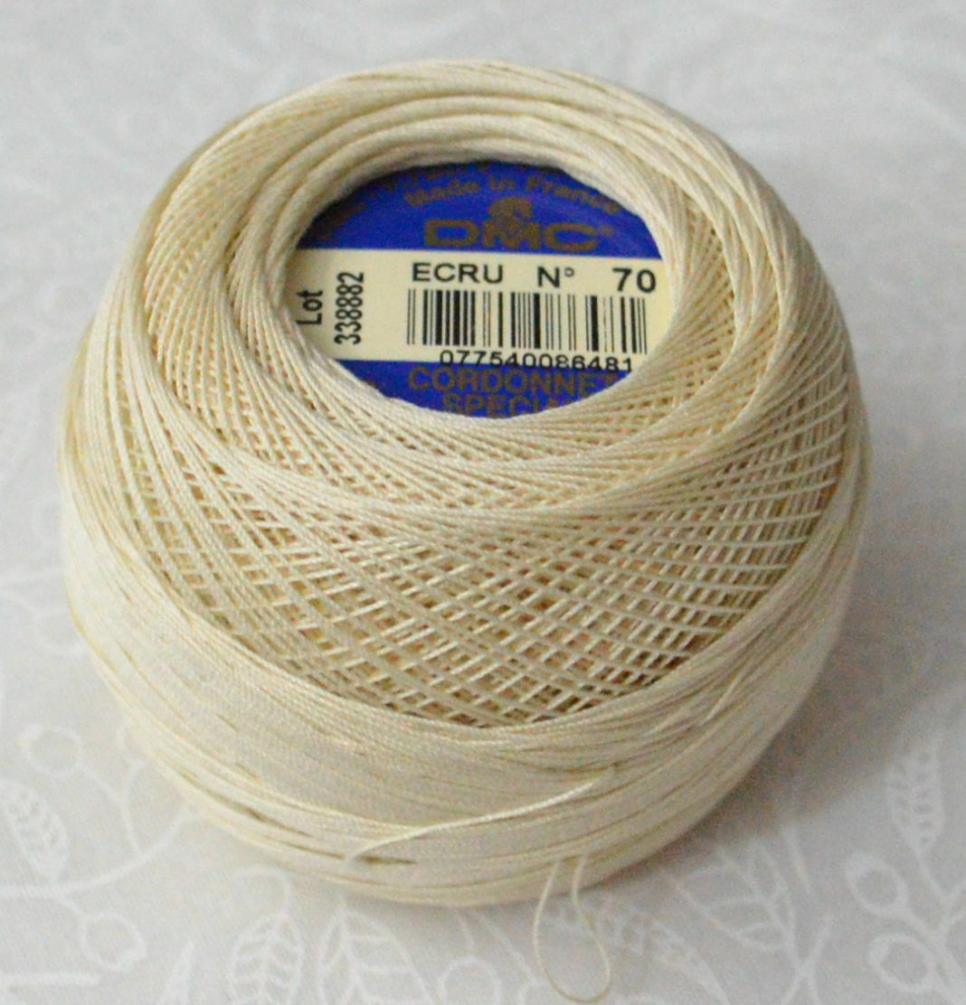 DMC Cordonnet Special, 6 Cord Crochet Cotton, Size 70, 20g Ball, ECRU ...