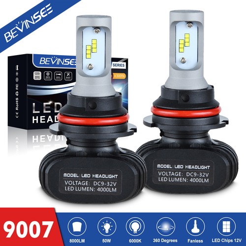 Bevinsee 9007 HB5 LED Headlight Bulbs Hi/Low Beam For Chevrolet Cobalt ...