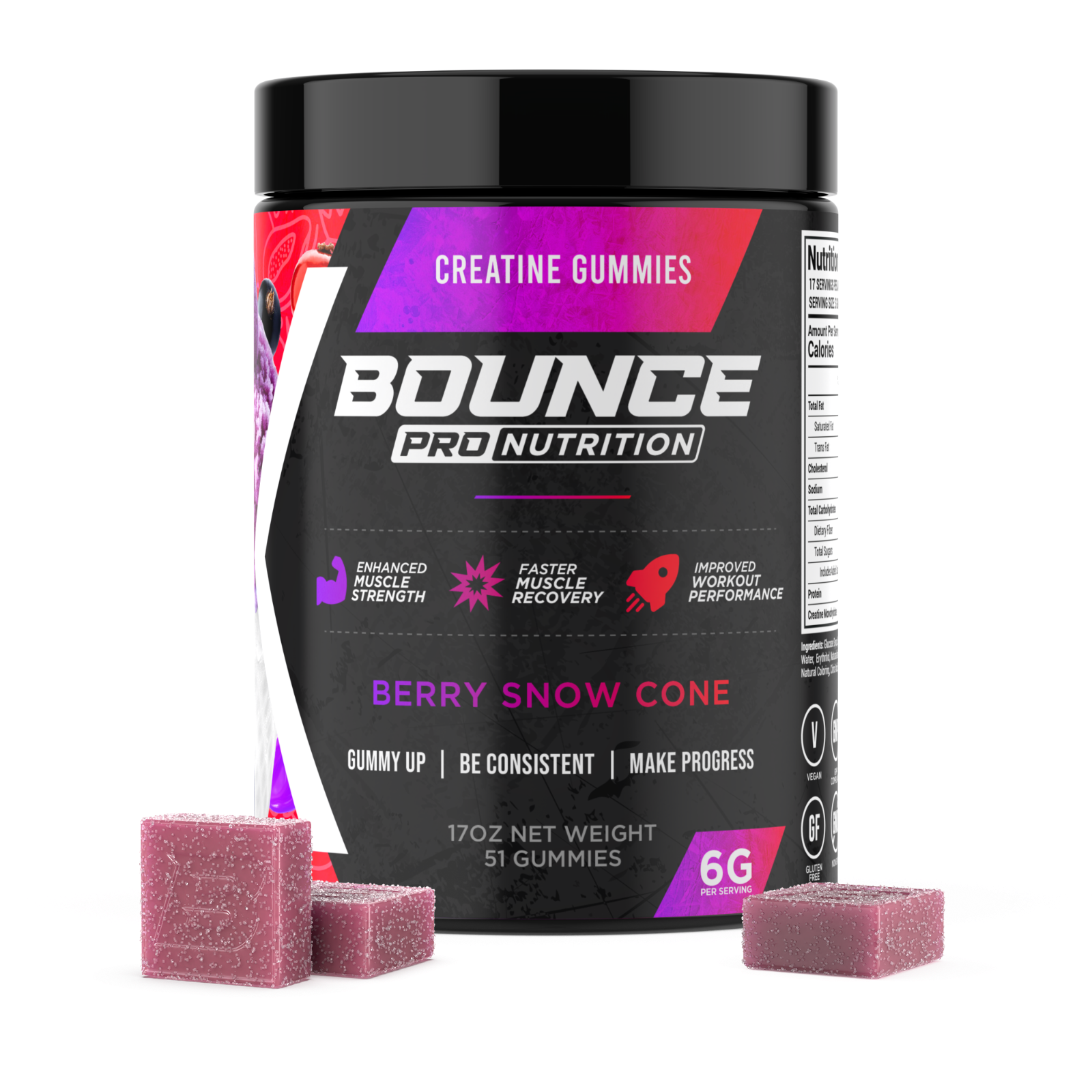 Creatine Gummies - Berry Snow Cone | eBay