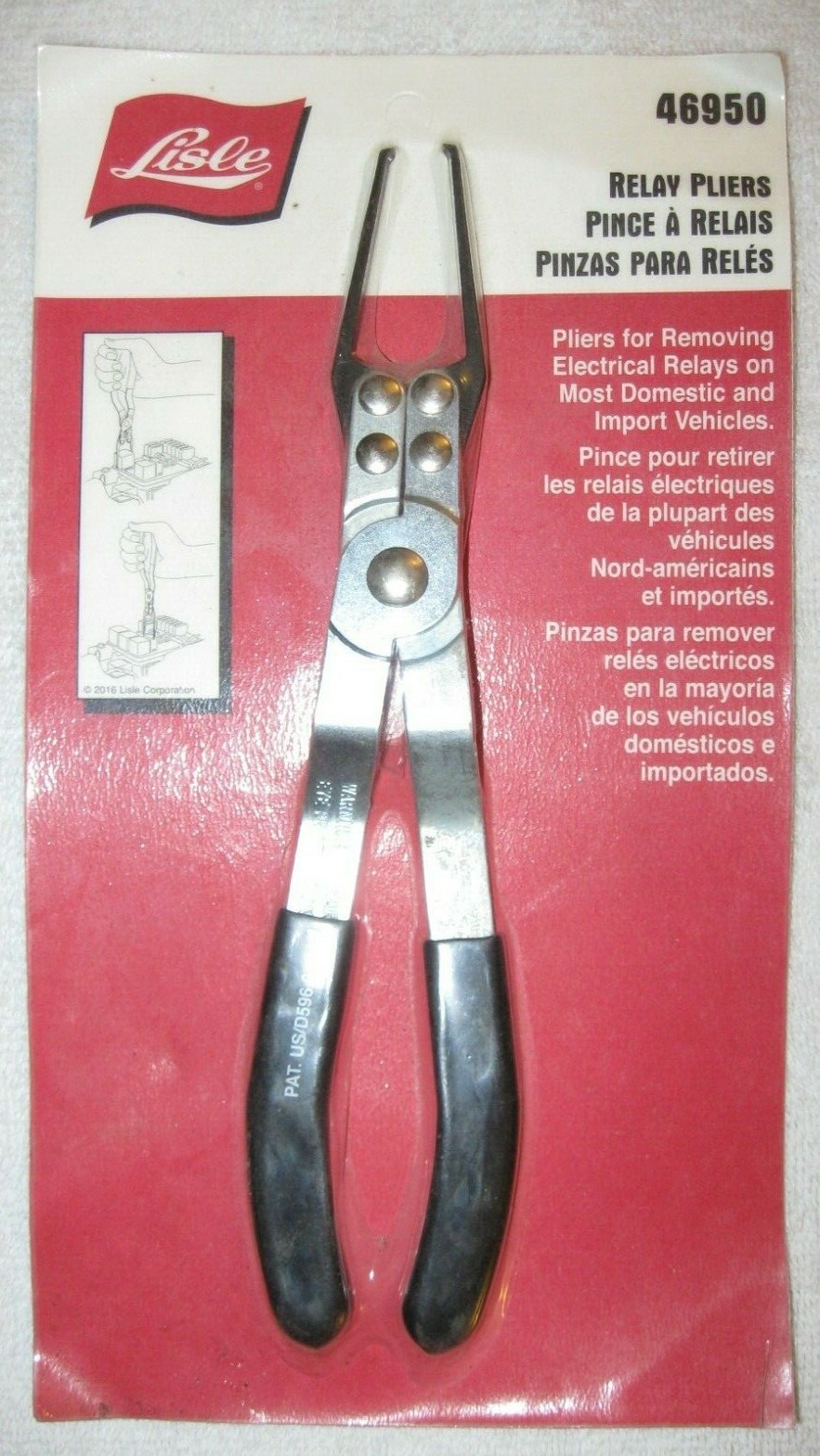 NEW LISLE TOOL 46950 RELAY PULLER PLIERS FOR AGRICULTURAL AUTOMOTIVE ...