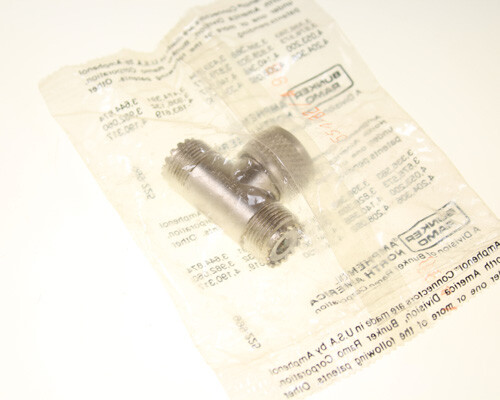 4x Amphenol M-358 UHF RF CoAxial Tee Connector Adapter Female-Male ...