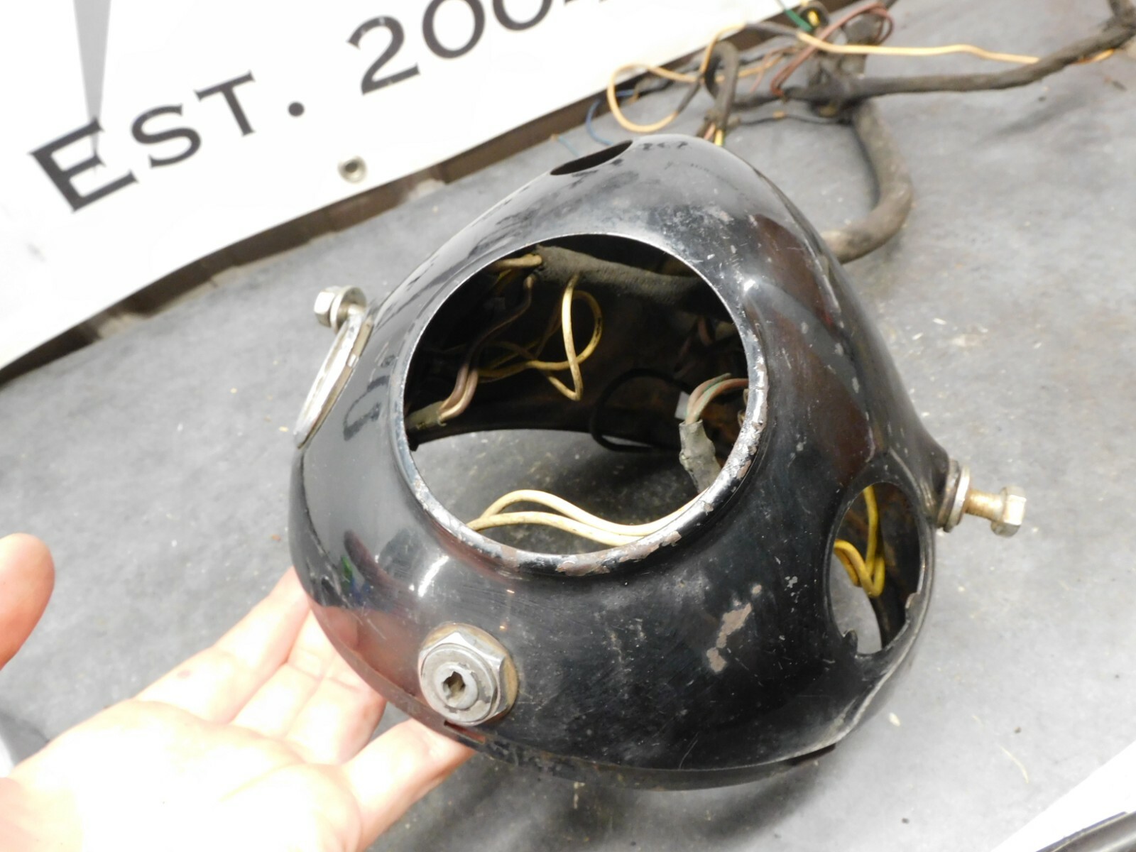 Triumph Norton BSA Vincent Lucas MCH55 OEM Headlight w/ Wiring 2401 | eBay