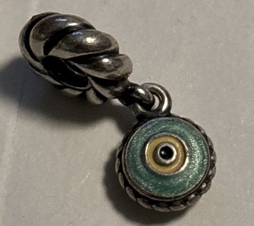 Pandora Sterling Silver 925 Blue Enamel Evil Eye Dangle Charm | eBay