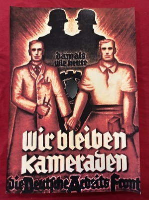 Germany Third Reich DAF Labor Front Comrades Poster WW2 WWII | eBay UK