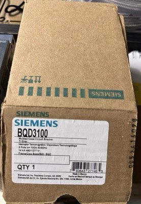 Siemens BQD3100 Circuit Breaker Brand new Open Box 783643277465| eBay