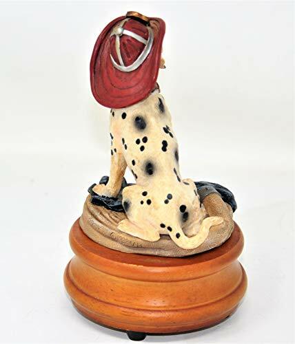 Vanmark Firefighter Dalmatian Dog Music Box Figurine "I'm On It ...