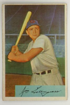 Vintage BASEBALL Card 1954 BOWMAN #28 JIM GREENGRASS Cincinnati Redlegs ...