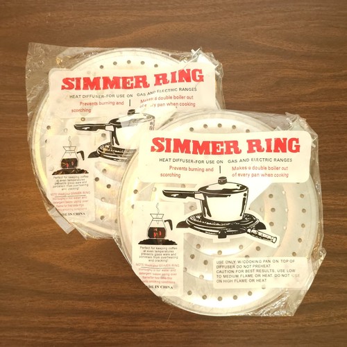 Lot 2 Heat Diffuser Simmer Ring Folding Stainless Steel Gas Electric ...