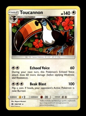 Pokemon Sun & Moon Toucannon 108/149 | eBay