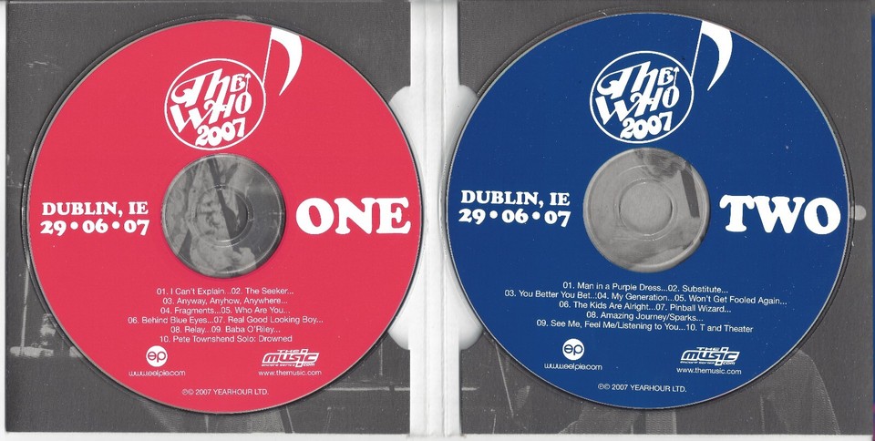 The WHO Official Release 2 CDs Set Live Dublin IRELAND 29/6/2007 MINT OutOfPrint | eBay
