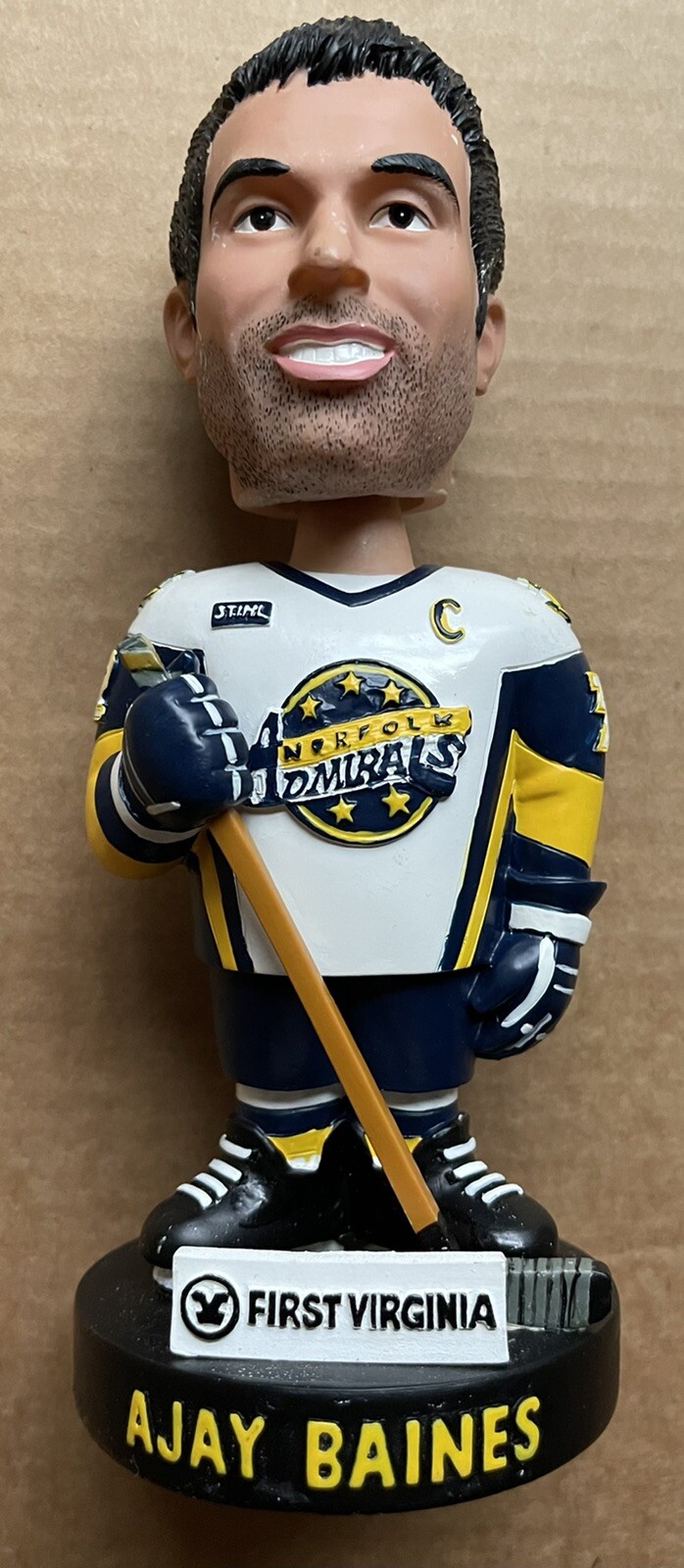 AJAY BAINES, NORFOLK ADMIRALS ECHL HOCKEY TEAM BOBBLEHEAD DOLL SGA ...