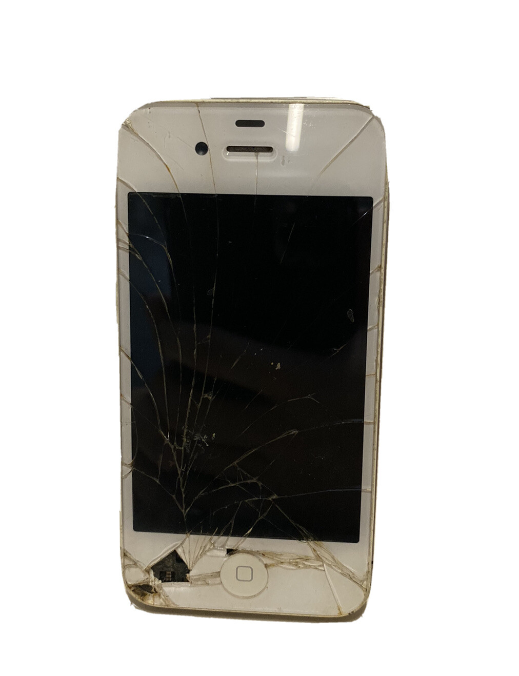 Broken White Iphone 4 Screen