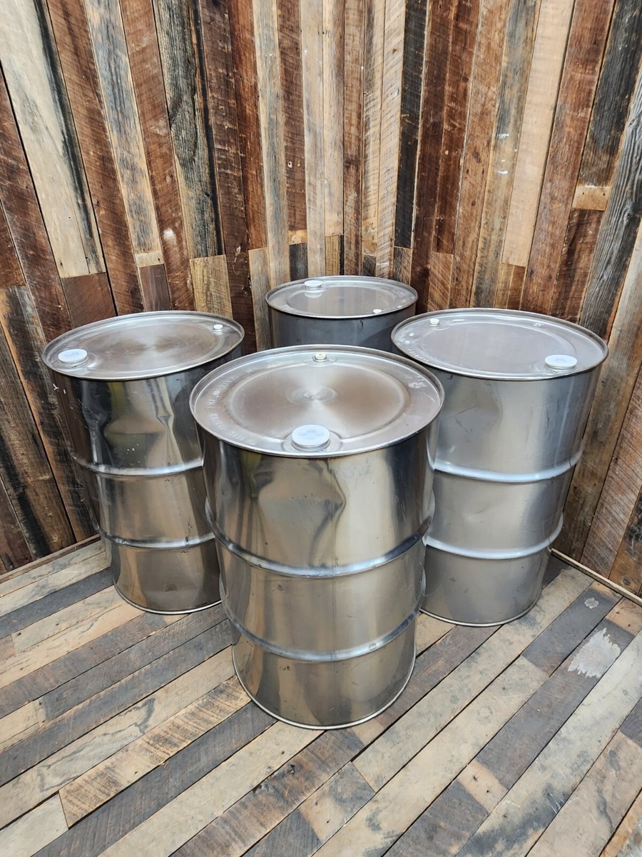 Old 55 Gallon Metal Drums