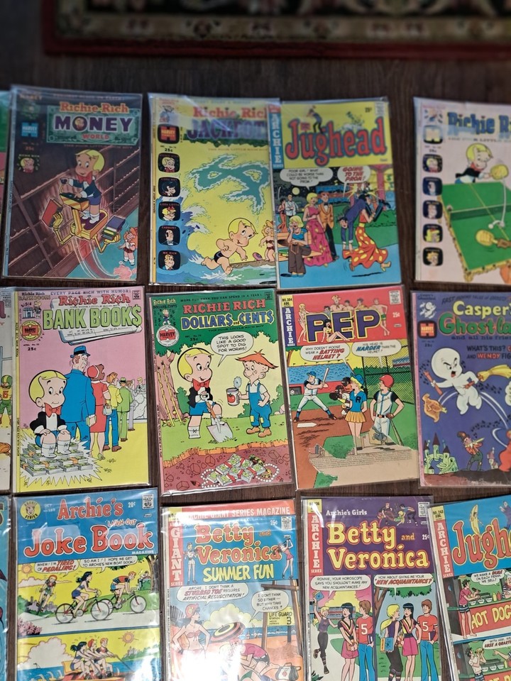 Vintage comic book lot of 40 gold key harvey, archie 60s 70s 7.0 VF++ ...