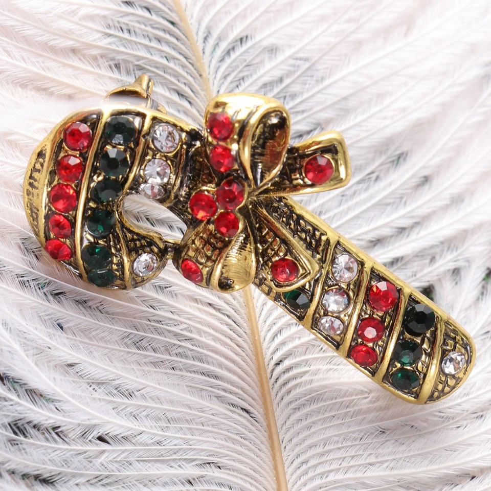 Christmas Brooch Xmas Crystal Rhinestone Brooch Pin Breastpin Party ...