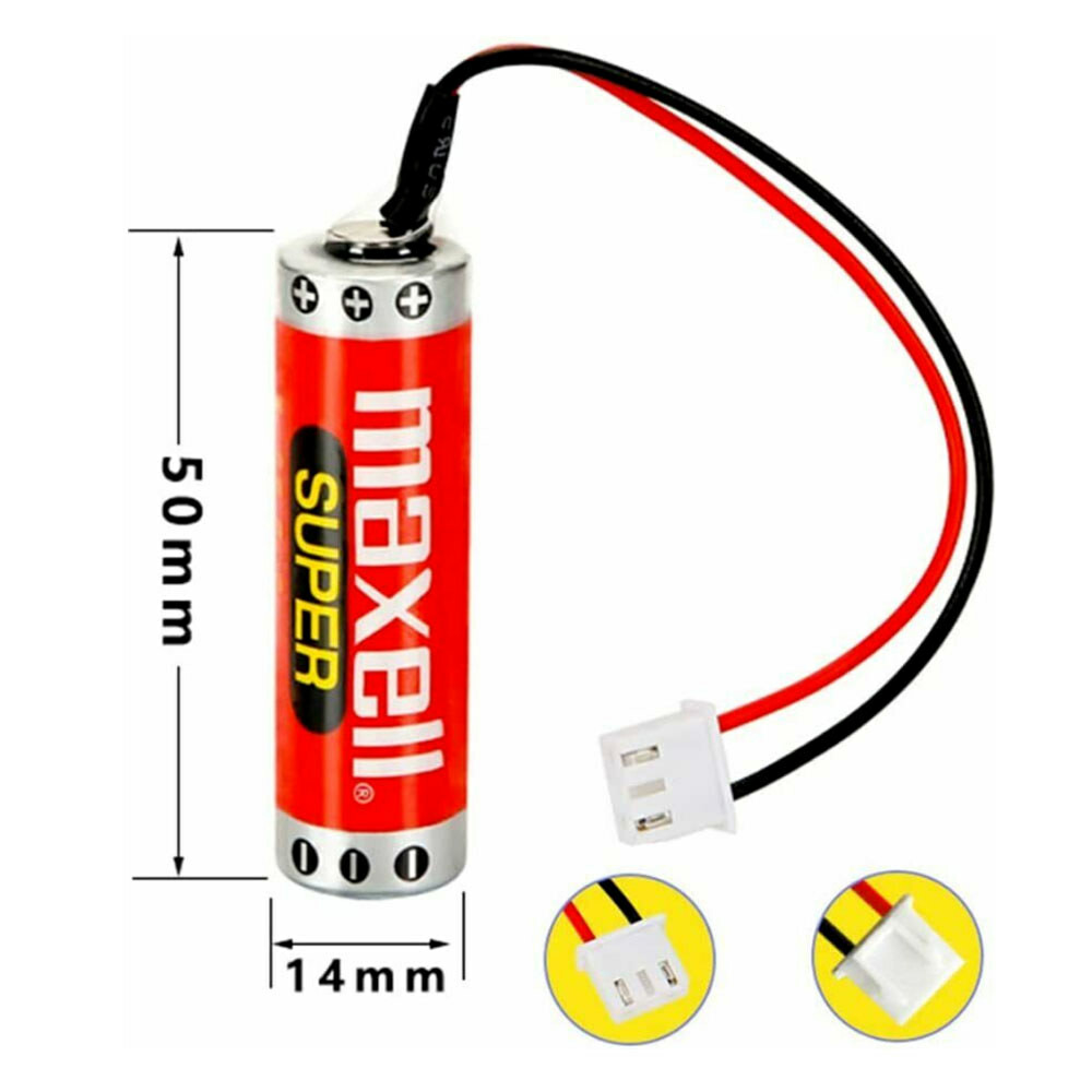 2pc MAXELL ER6C AA 3.6V 1800mAh PLC Battery for Mitsubishi FX F2-40BL w ...