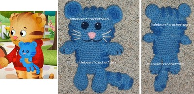 CUSTOM Boutique CROCHETED STUFFED DANIEL TIGER TIGEY unique gift | eBay