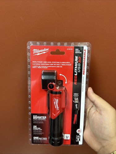 Milwaukee 2113-21 REDLITHIUM USB Pivoting Flashlight | eBay