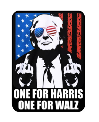 One for Harris One for Walz Trump 2024 MAGA Waterproof Vinyl Stickers ...