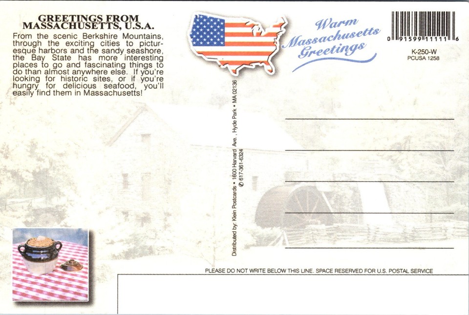Postcard Massachusetts Greetings Multiple Views 6X4 Inch | eBay