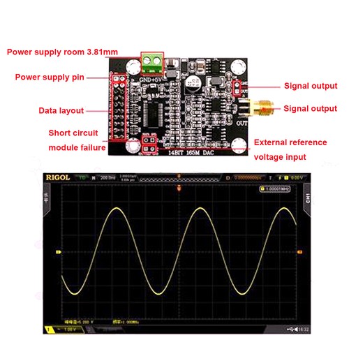 DAC904 14 Bit Parallel 165M Sampling Waveform Generator Development ...