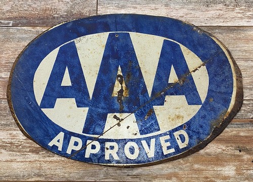 Vintage AAA Approved Metal Sign Hand Cut Farm Style Original 20”x13” | eBay
