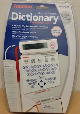 Franklin MWD-520 Miriam Webster PageMark Electronic Thin Book Mark Dict ...