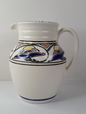 Collard Honiton Pottery Devon Milk Jug Art Deco Styling C 1940s Hand ...