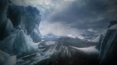 Landscape the elder scrolls v skyrim ice iceberg rpg Custom Gaming Mat ...