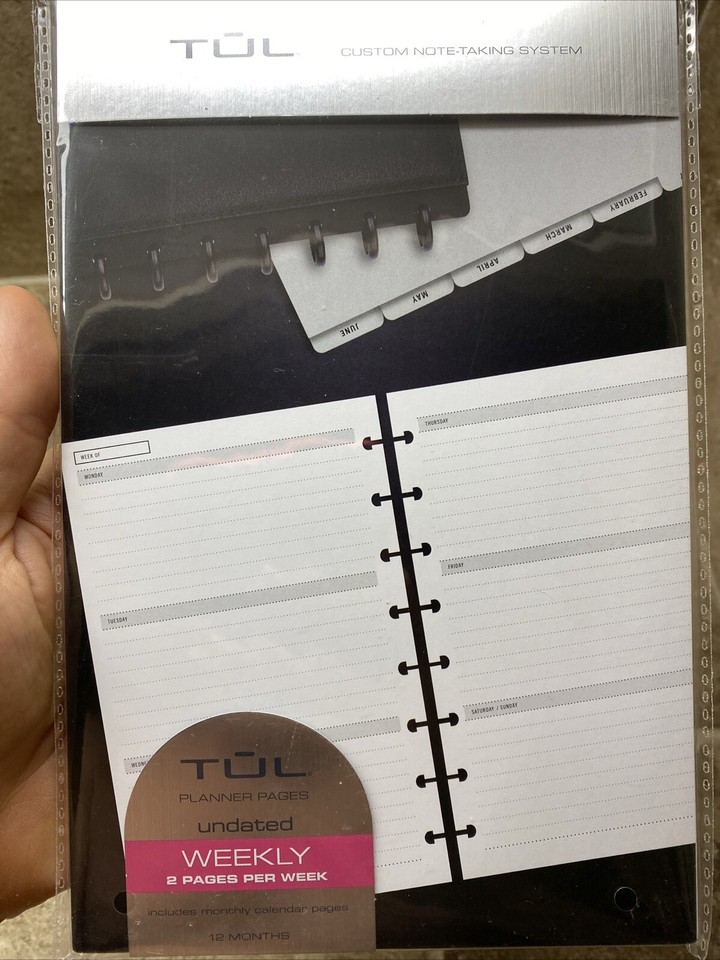 2 PACK TUL Custom Note Taking System UNDATED Weekly Planner Pages 12 ...