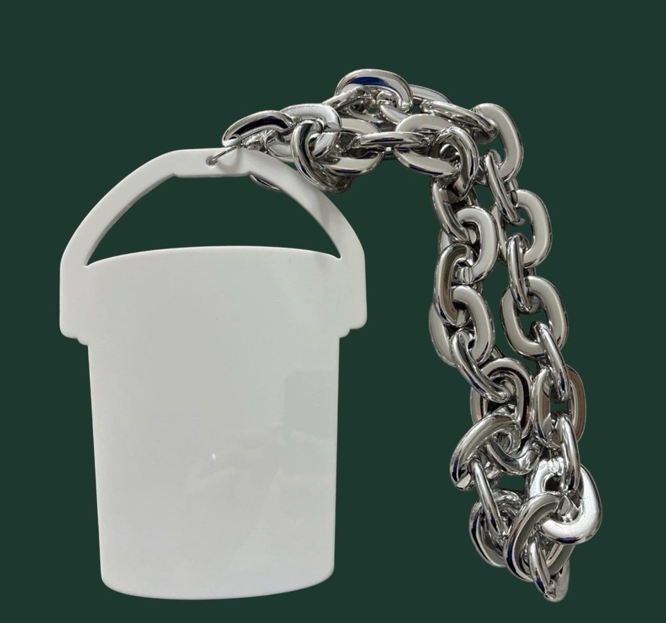 Lowe's x Justin Jefferson Silver Glitter Ice Bucket Necklace 36” Chain ...