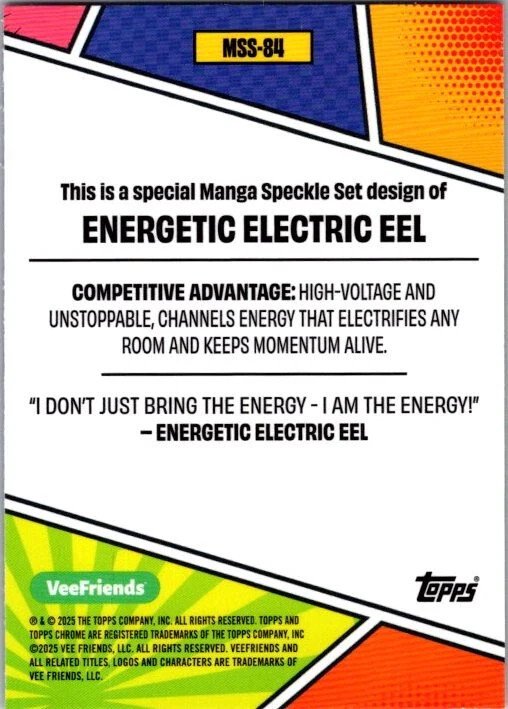 2025 Topps Chrome VeeFriends Manga Speckle Energetic Electric Eel #MSS ...