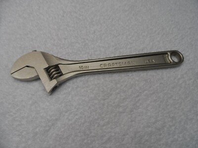 Craftsman 10" Adjustable Wrench | 44604 | 6 Point | Made in USA ...