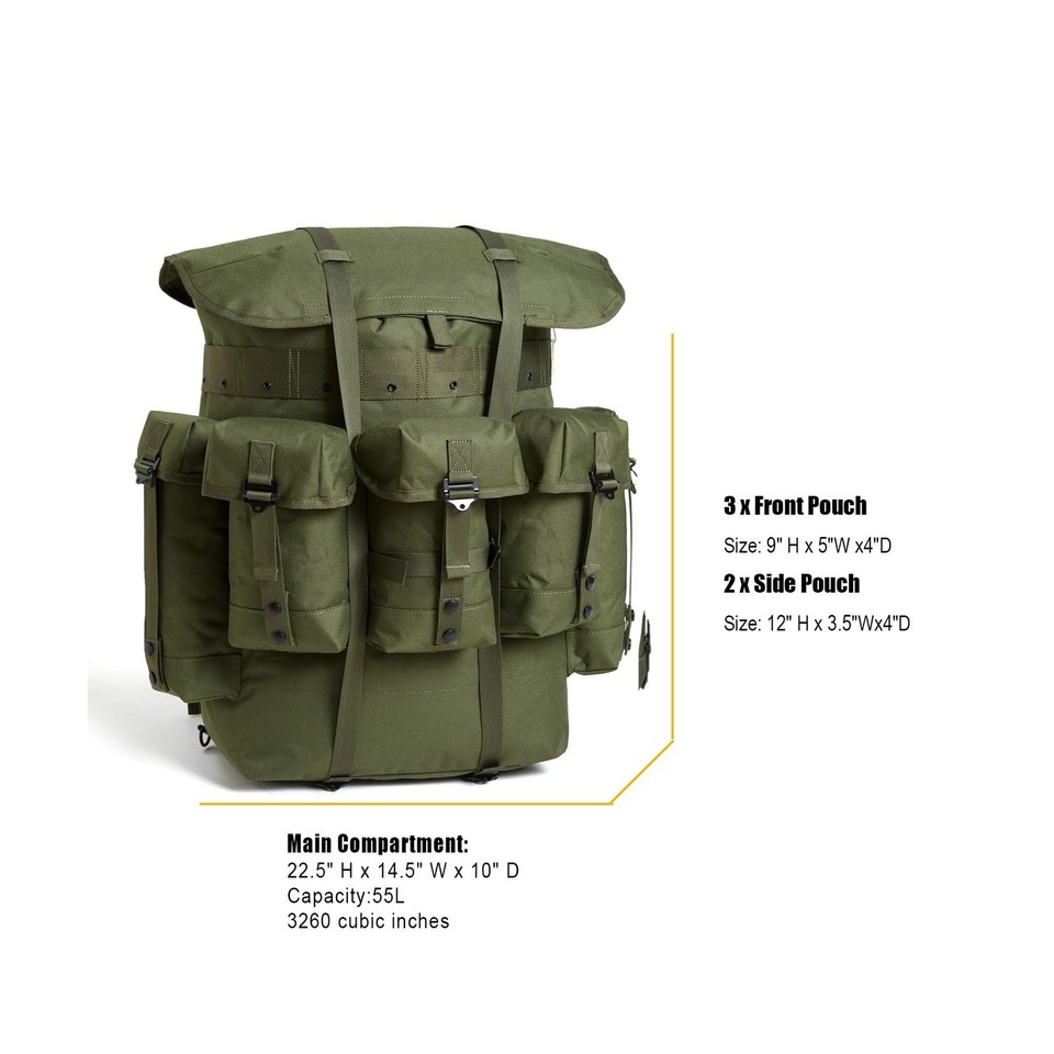 MT Military Alice Pack Army Survival Combat ALICE Rucksack Backpack ...