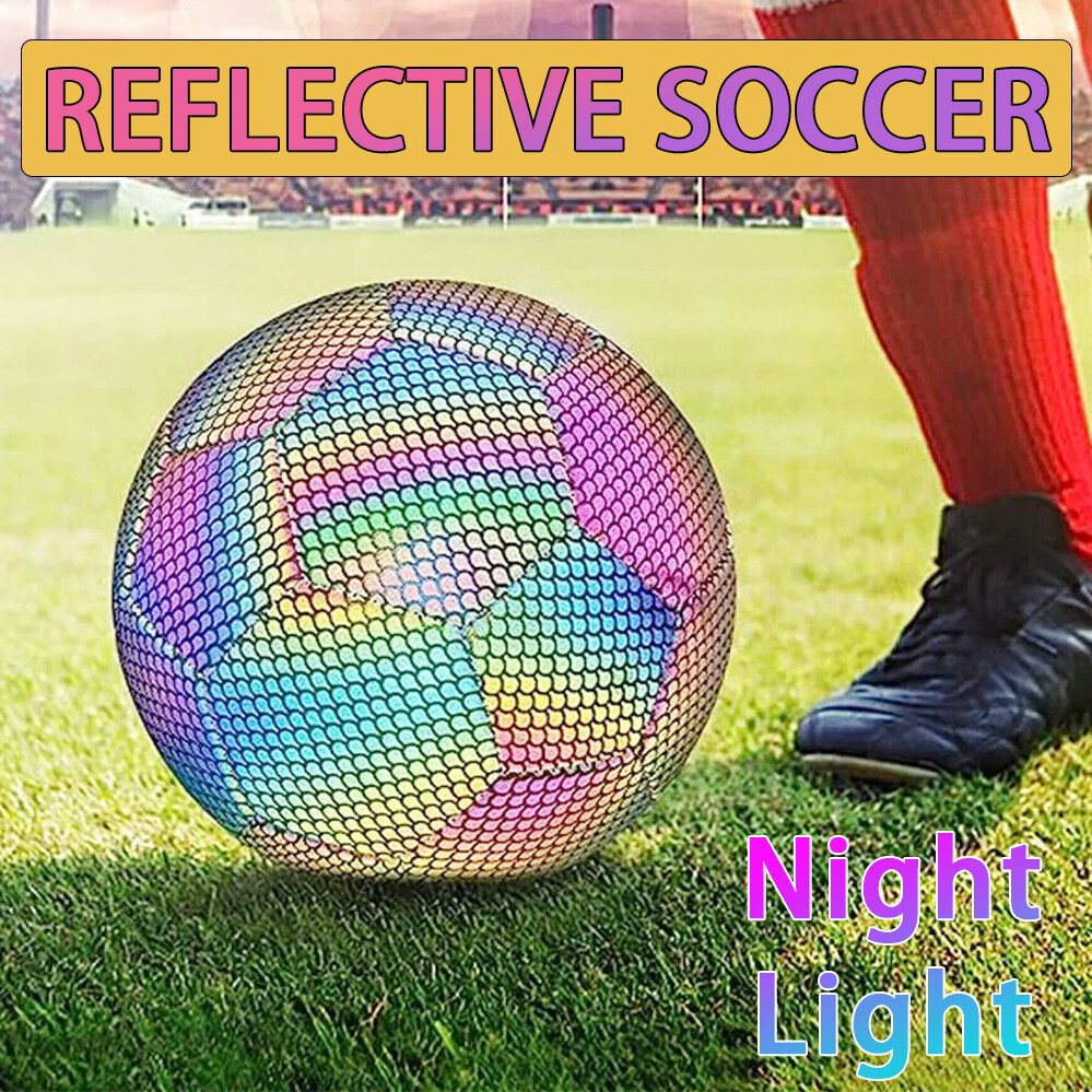 Reflective Soccer Ball Luminous Night Glow Footballs for Student ...