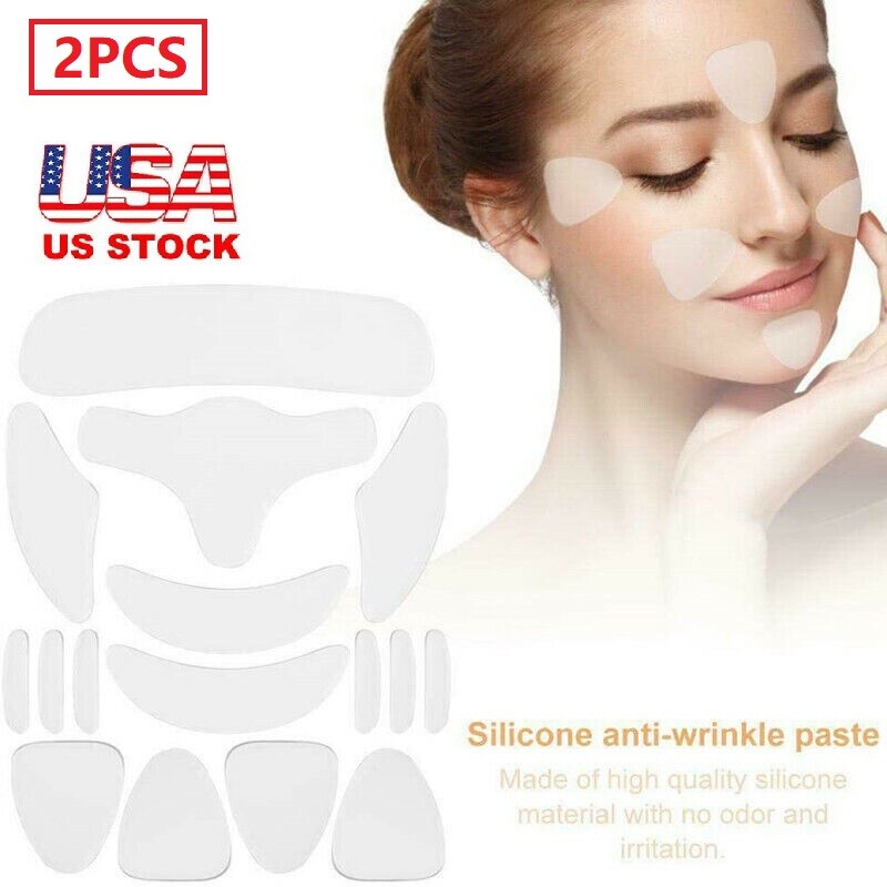 Anti-Wrinkle Strips Pad Reusable Facial Wrinkle Patche Silicone ...