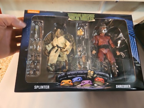 NECA TMNT Teenage Mutant Ninja Turtles Splinter vs Shredder 2-Pack ...