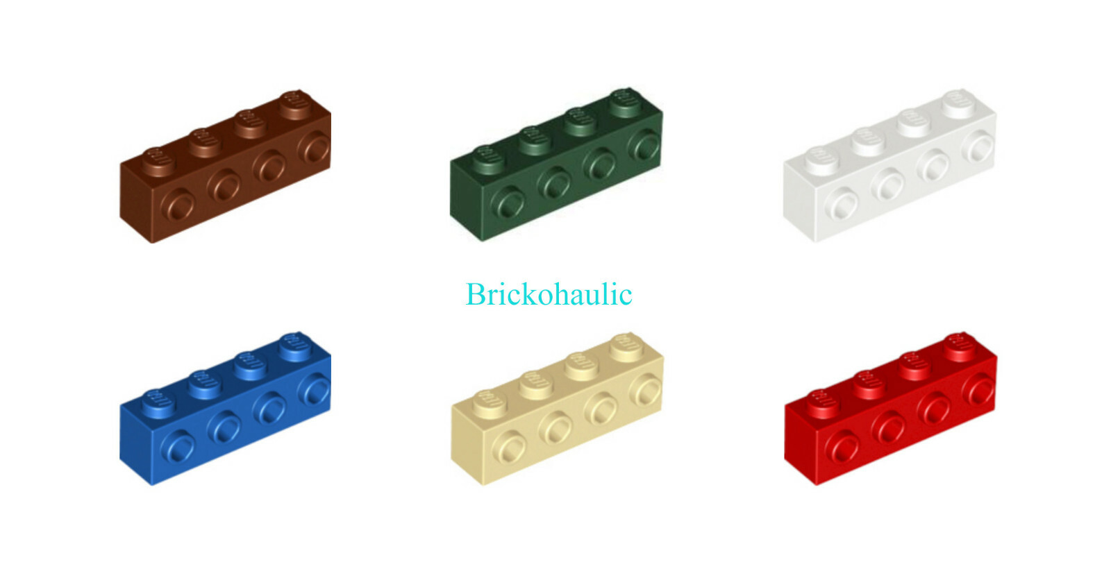 Lego Brick Modified 1 x 4 with 4 Studs on 1 Side Parts Pieces Lot ALL ...