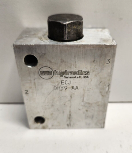 GUARANTEED! SUN HYDRAULICS 3-PORT ALUMINUM VALVE BLOCK ECJ-0HY9-AA | eBay