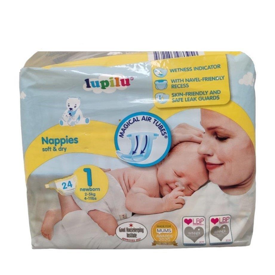 Lupilu Size 1 Newborn 72 Nappies Size 1 ( 2-5kg/4-11 lbs) Nappies Baby ...