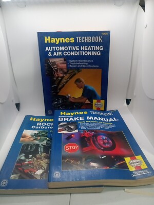 Haynes Techbook Automotive Brakes, Heating Air Conditioning Carburetor Lot Of 3 | eBay