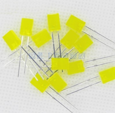 100 PCS 2x5x7mm 2*5*7MM Rectangle LED Yellow Colour Yellow Light ...