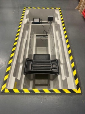 Under Car Seated Inspection / Motor Pit - GRP - Scissor Lift / Ramp ...