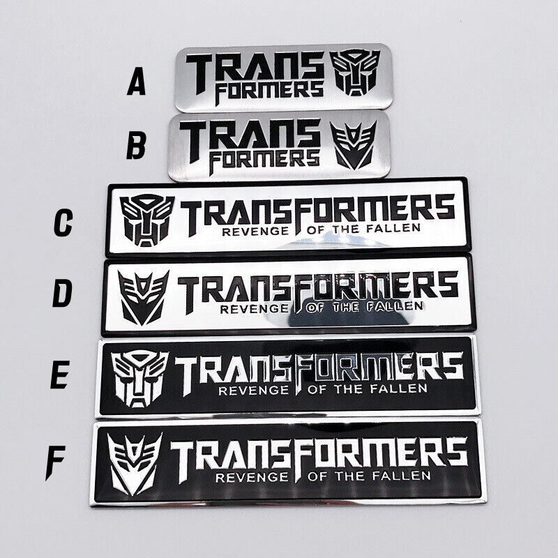 Transformers Autobot/Decepticon Car Body Fender Door Trunk Emblem Badge ...