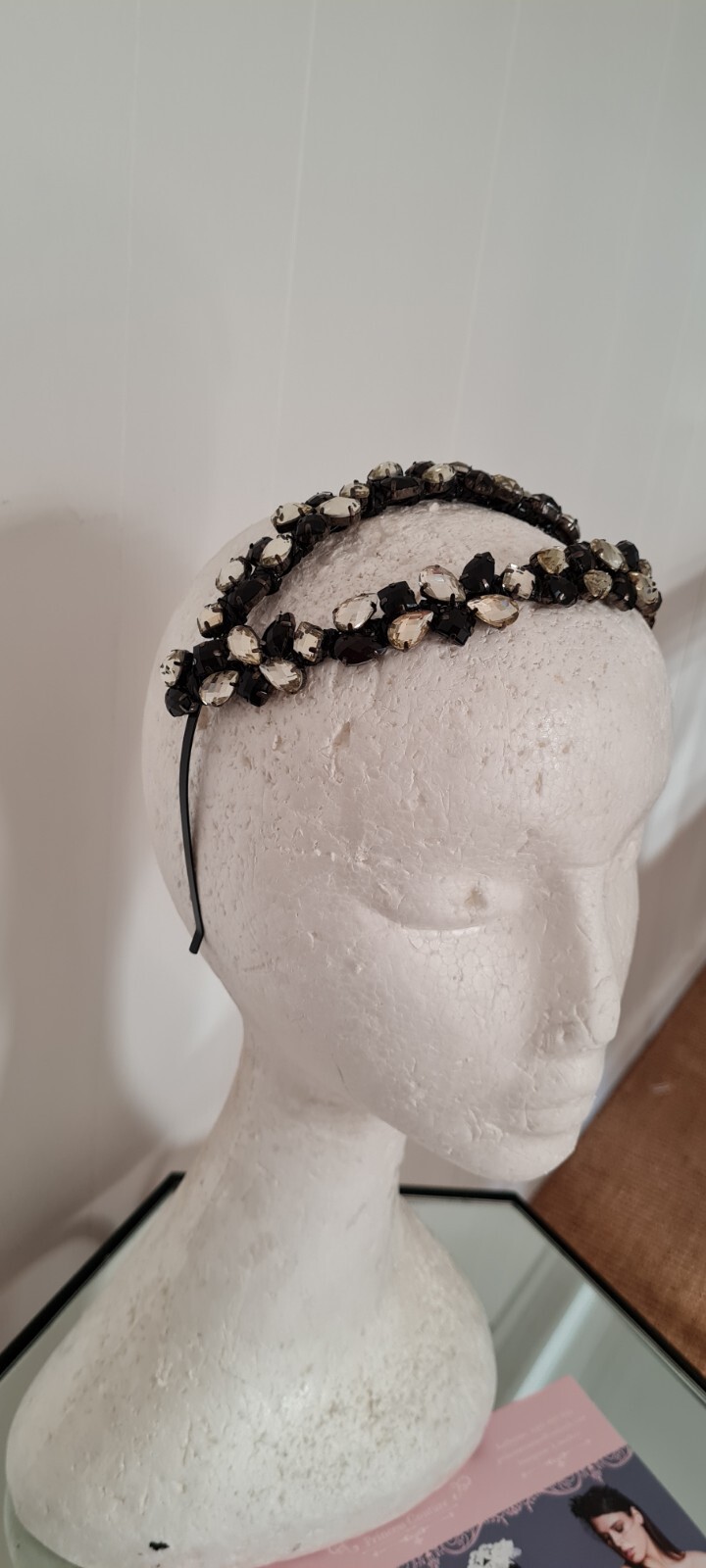 Black & Diamante Headband Races Beaded | eBay Australia